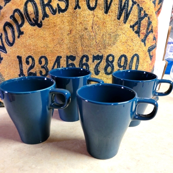 IKEA | Kitchen | Vintage Ikea Lot Of 4 Midnight Blue Stackable Mugs ...